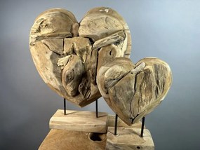 Srdce teakové dřevo