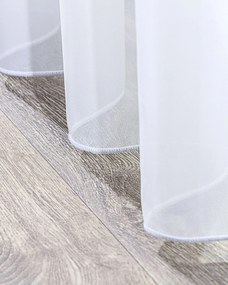 Záclona na řasící pásce Wave barva bílá látka poloprůhledná, lesklé
