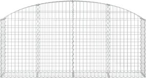 Klenutý gabionový koš 200 x 30 x 80/100 cm pozinkované železo 153464