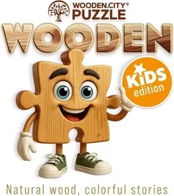 WOODEN CITY Dřevěné puzzle Kapybara / 20 dílků / od 5 let