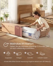 Matrace s gelovou paměťovou pěnou RMZ102W101 výška 12 cm