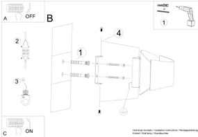 Sollux SL.1189 - Nástěnné svítidlo TONI 1xG9/8W/230V černá