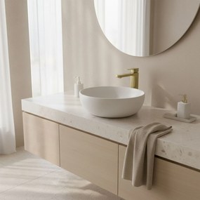 Rea Arlo, vysoká umyvadlová baterie h-295, zlatá matná, REA-B0977