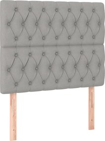 Box spring postel s matrací světle šedá 120 x 200 cm textil 3137381