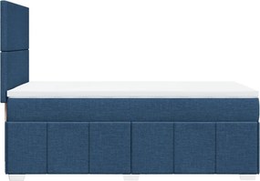 Box spring postel s matrací modrá 90x200 cm textil 3291550