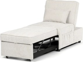 Rozkládací křeslo ASB-C3210 CRM2, látka, béžová béžová
