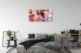 Obraz na skle Bike světla muže 120x60 cm