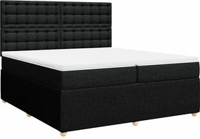 Box spring postel s matrací černá 200x200 cm textil 3294479