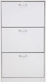 JU Skříň na boty, dřevotřísková deska s dýhou, 113 x 24 x 60, bílá