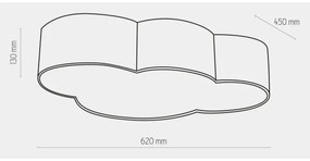 Dětské stropní svítidlo CLOUD 4xE27/15W/230V modrá