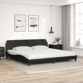 Postel s matrací Dover černá 200 x 200 cm umělá kůže 3208477