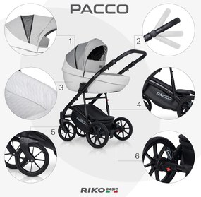 Kombinovaný kočárek Riko Basic Pacco Grey Fox