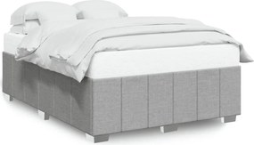 Rám postele bez matrace světle šedý 140 x 190 cm textil 3284832