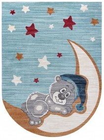Dětský kusový koberec Medvídek modrý 133x192cm