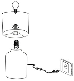 Eglo 97773 - Stolní lampa BELLARIVA 1xE14/40W/230V
