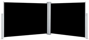 Zatahovací boční markýza / zástěna černá 100 x 1000 cm