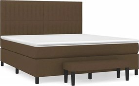 Box spring postel s matrací tmavě hnědá 160x200 cm textil 3136768