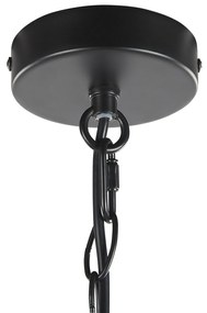 Kovový lustr s 5 žárovkami černý DABUS Beliani