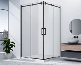 Gelco DRAGON BLACK sprchové dveře do niky 100 x 200 cm posuvné černá čiré sklo GD4210B