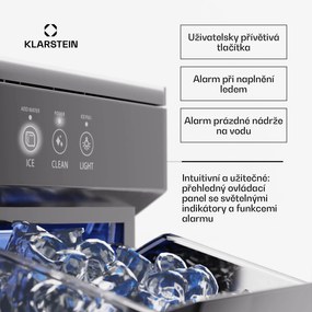 Klarstein Ice Galet, výrobník ledu, 20 kg/24 h, Auto-Clean, 2,2litrová nádrž na vodu
