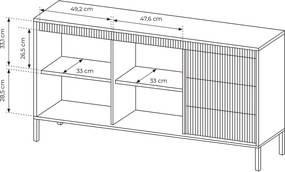 Obývací stěna SENSO D | 4 díly | 444 cm + 68x68 cm | černá