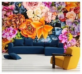 DIMEX | Samolepicí vliesová fototapeta na zeď Sušené květiny MA-5-0143 | 375 x 250 cm | vícebarevná