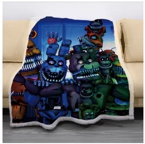 Plyšová deka s 3D potiskem Five Nights at Freddys Variace: 18, Velikost: 100 x 150 cm