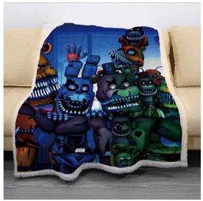 Plyšová deka s 3D potiskem Five Nights at Freddys Variace: 18, Velikost: 70 x 100 cm