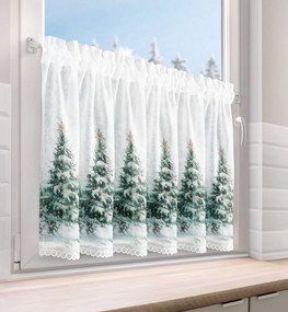 KRÁTKÁ VÁNOČNÍ ZÁCLONA NA PÁSCE XMAS9 150X60 CM VZOROVANÁ