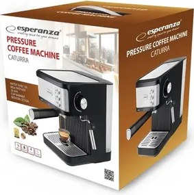 Esperanza EKC011 černá / Kávovar / 850 W / 1,8 L / 20 bar / napěňovač