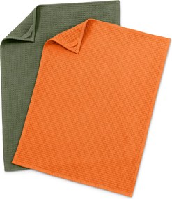 Tchibo - Kuchyňské ručníky z vaflového piké - barva: zelená