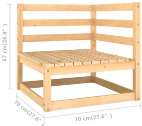 vidaXL Marketos 4místná zahradní pohovka s poduškami masivní borovice