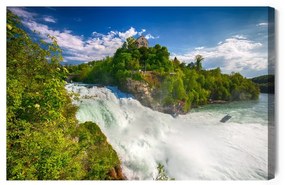 Obraz Vodopád Rheinfall Ve Švýcarsku Nedostatek Nedostatek Plátno Canvas 100x70