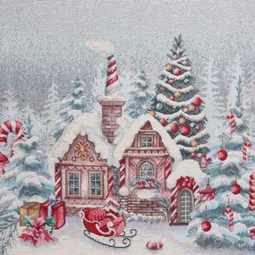 VÁNOČNÍ GOBELÍNOVÝ BĚHOUN NA STŮL NOELVILLE 40X100 CM VZOROVANÝ