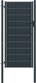 Plotová branka PVC a ocel 100 x 204 cm antracitová 145236