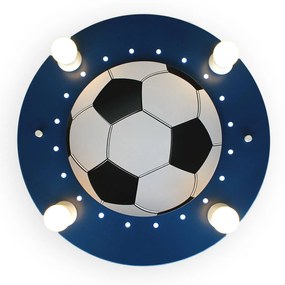 Stropní světlo Fotbal čtyři zdroje tmavomodro-bílá