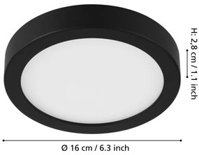 Eglo 900581 - LED Stmívatelné stropní svítidlo FUEVA LED/11W/230V černá