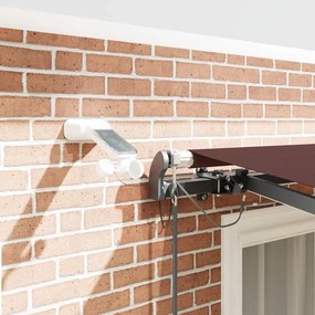 Automatická zatahovací markýza s LED světly hnědá 300 x 250 cm 3310204