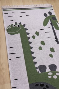 TRHÁK: Detský kusový koberec Natur Dinosaurus, 80x150, zelená, detská izba, Praktik home