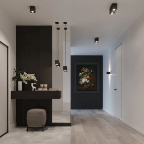 Stropní svítidlo Quad, 2x černé kovové stínítko