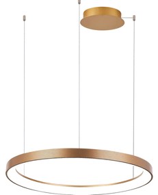 Moderní LED lustr Agnes 48 stmívatelná zlatá