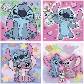EDUCA Puzzle v kufříku Stitch 4v1 / 12, 16, 20 a 25 dílků