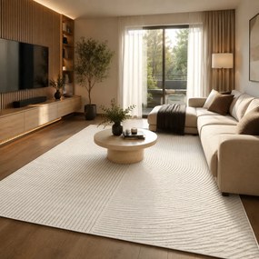 Angel Carpet, Kusový koberec Zafiro 19 Beige, 160x230, béžová, kancelář