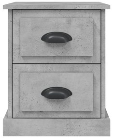 Noční stolky 2 ks betonově šedé 39x39x47,5 cm kompozitní dřevo - Default Title