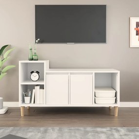 TV skříňka bílá 100x35x55 cm kompozitní dřevo