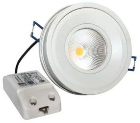ACA Lighting COB LED bodovka BEL 10W/230V/6400K/800Lm/IP20/60°, kruhová bílá