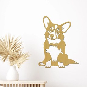 dřevo života Dřevěná dekorace psa Corgi Rozměry (cm): 23x30, Barevný vzor: Šedá