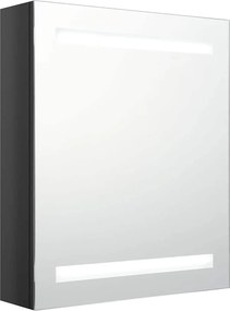 LED koupelnová skříňka se zrcadlem zářivě černá 50 x 14 x 60 cm 326481