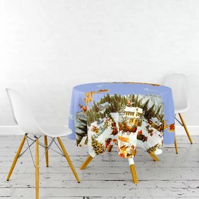Ubrus PVC kulatý DC-770 – Kouzlo Vánoc (různé velikosti)