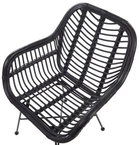 Ratanová židle černá CANORA Beliani